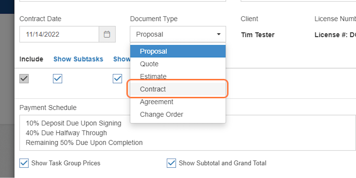 Sending Contracts for eSignature